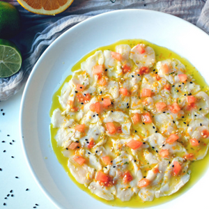 Scallop Carpaccio with Citrus and Pistachio Oil | Socilink